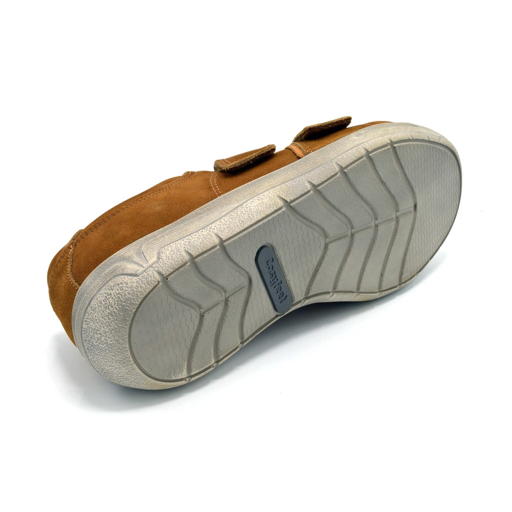Cosyfeet Angus - Trendy Extra Wide Touch Close Shoe - Navy — Wide Shoes