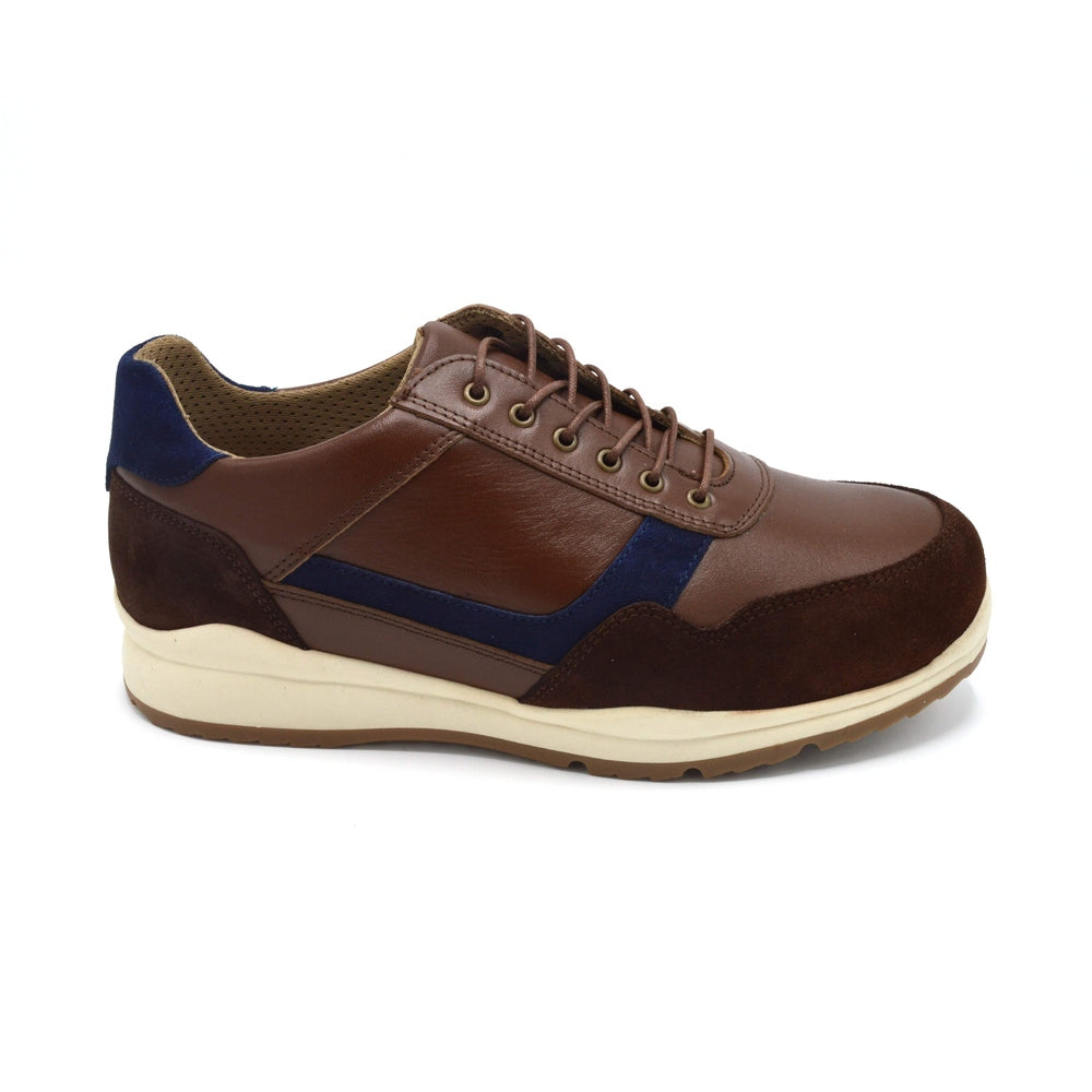 DB Benedict- Mens Extra Wide Fit Casual Trainer - Brown — Wide Shoes