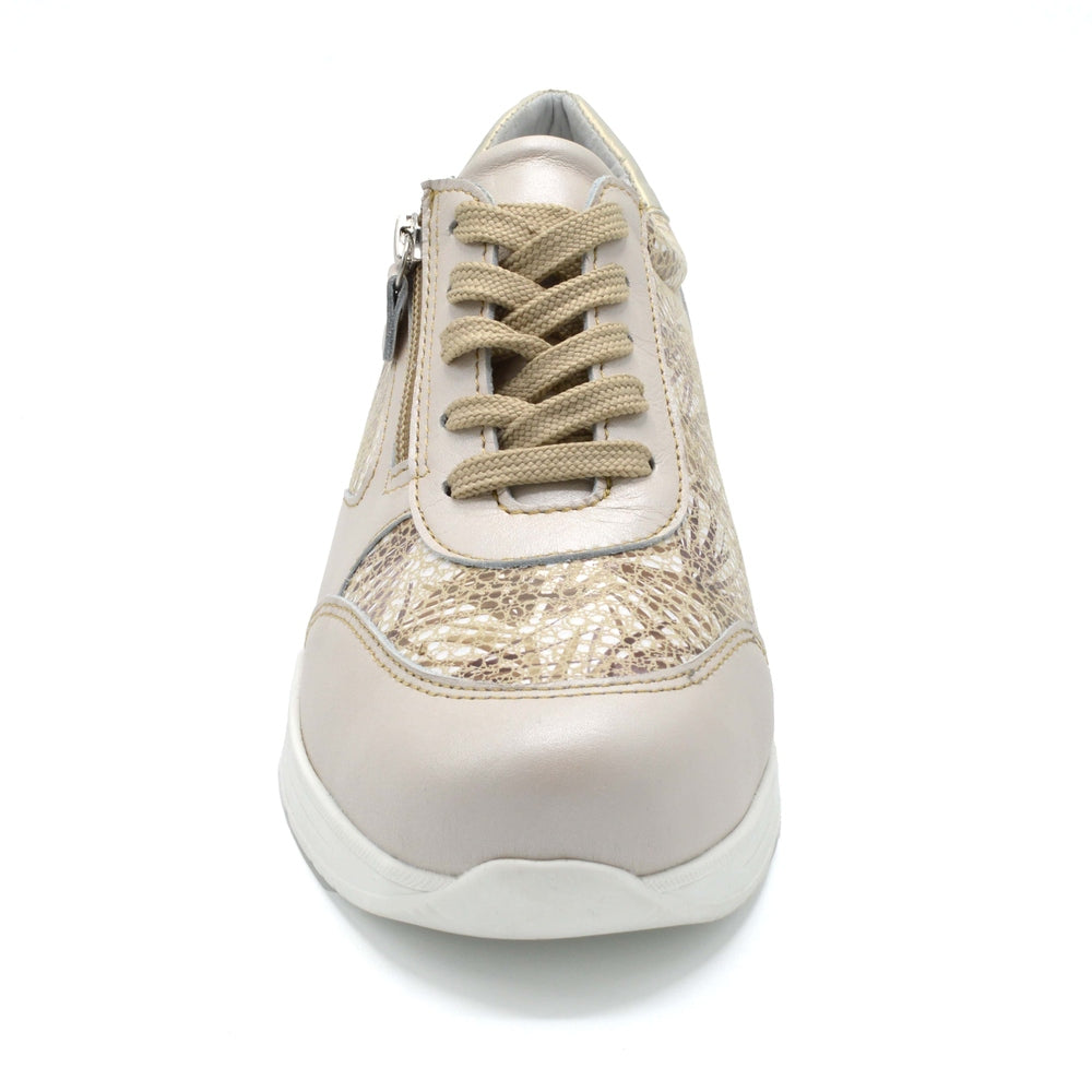 DB Wolf - Extra wide ladies trainer with extra deep toe box - Beige ...