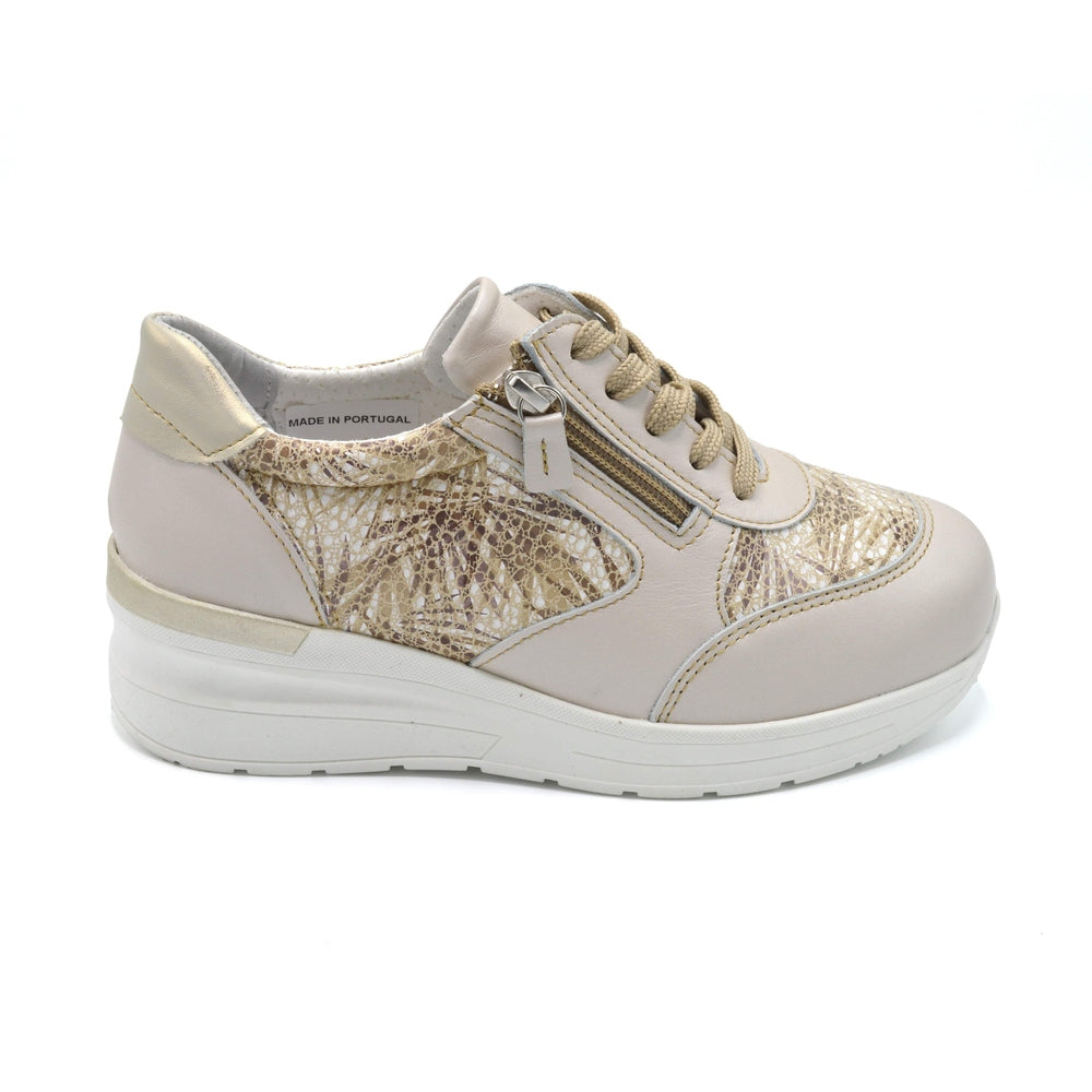 DB Wolf - Extra wide ladies trainer with extra deep toe box - Beige ...