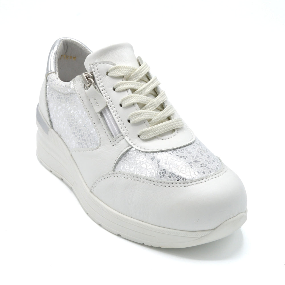 DB Cockatoo - Ladies Extra Wide Trainer With Extra Depth - White — Wide ...