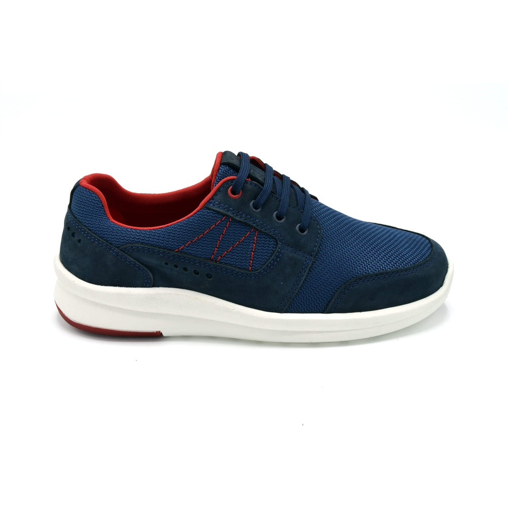 Cosyfeet Vasco- Mens Extra Wide Sports Trainer - Navy — Wide Shoes