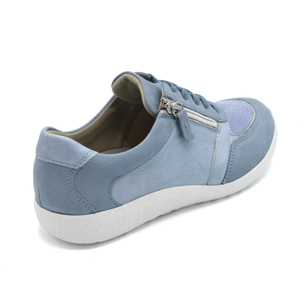 Waldlaufer Ire - Ladies Extra Wide Summer Trainer - Sky Blue — Wide Shoes