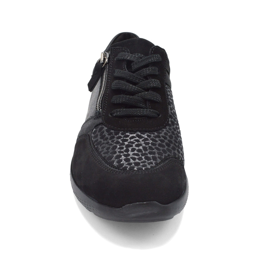 Waldlaufer Ire - Ladies Extra Wide Summer Trainer - Black — Wide Shoes