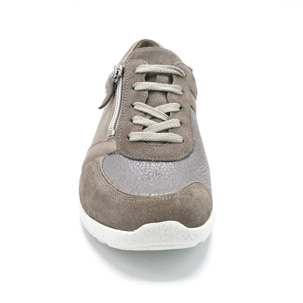 Waldlaufer Ire - Ladies Extra Wide Summer Trainer - Grey — Wide Shoes