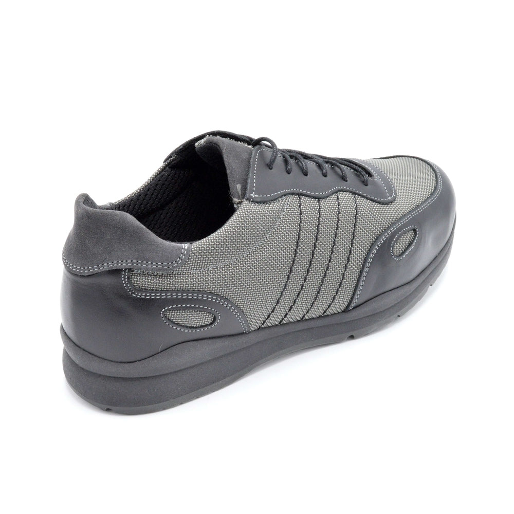 DB Dawson - Mens Extra Wide Trainer- 6V(6E-8E) Fitting - Grey/Black ...